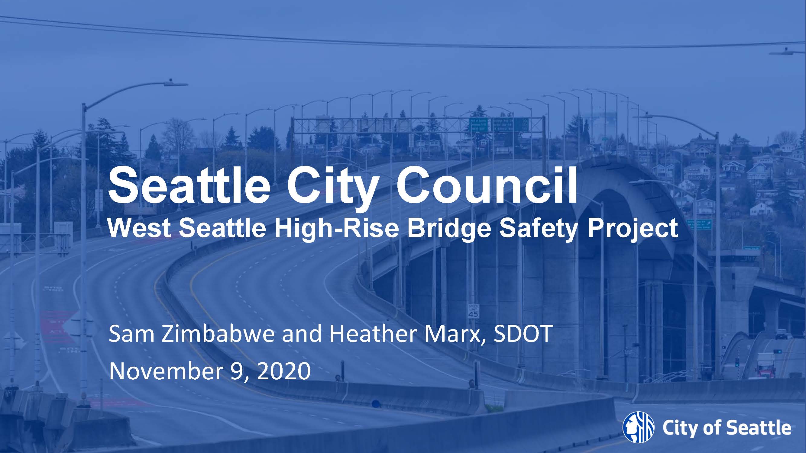 SDOT presents West Seattle Bridge options to Seattle City Council ...